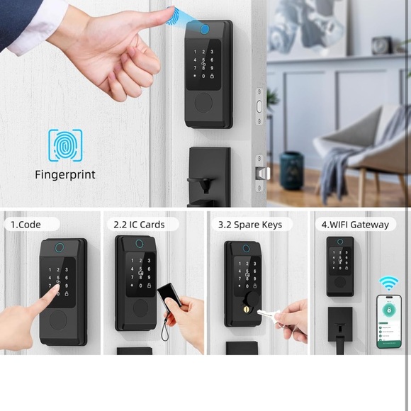 Miuedo | Other | Wifi Front Door Lock Sets For Front Door With ...